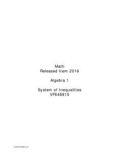 HS Algebra 1 2016 - Sample Student Responses - Item_29 - VF648815 - New ...