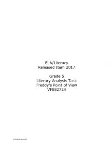 Grade 05 ELA 2017 - Literary Analysis Task - Sample Student Responses ...