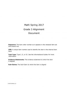 Grade 03 Math 2017 - Alignment Document - New Meridian